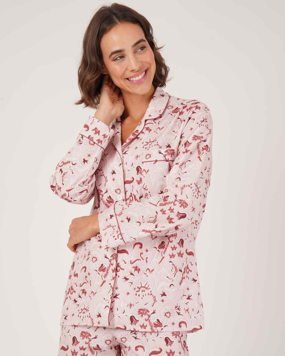 Women's Classic Cotton Pyjamas - St. Moritz – Bonsoir of London