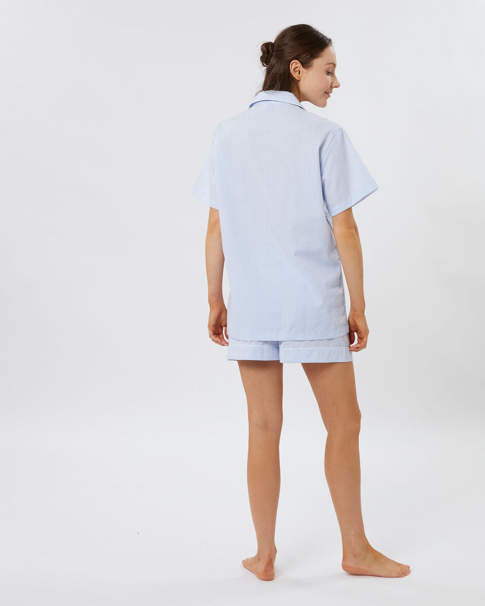 Women's Classic Cotton Florence Short Pyjamas - Jacquard Pink – Bonsoir ...