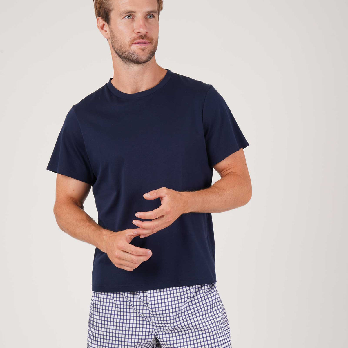 Men's Two-Fold Cotton Boxer Shorts - Selborne Check – Bonsoir of London