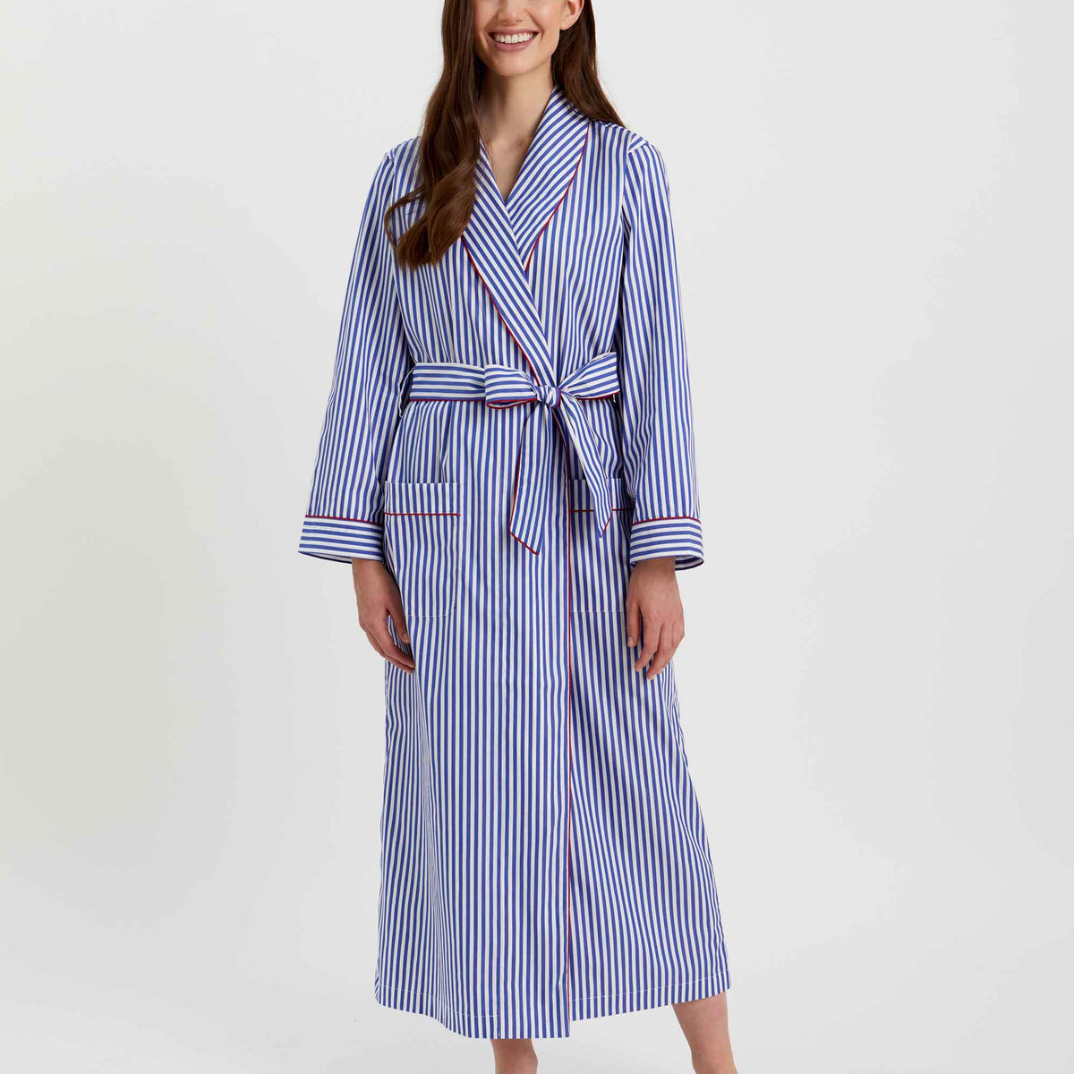 Women's Classic Cotton Dressing Gown - St. Moritz – Bonsoir of London